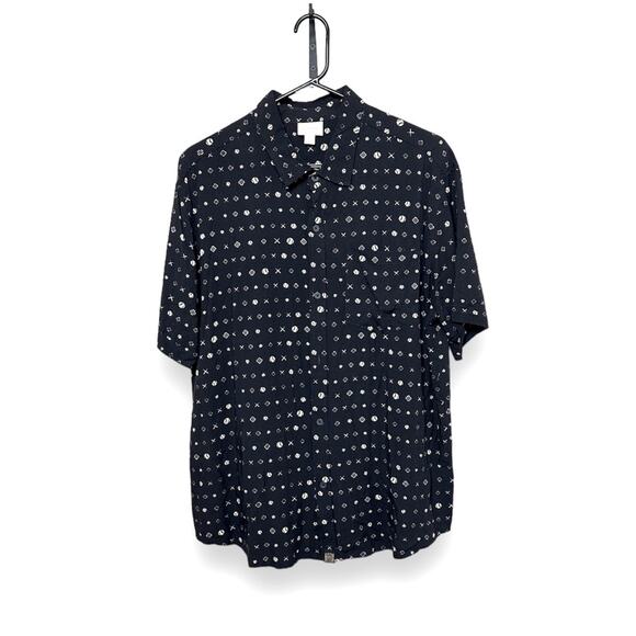 LuLaRoe | Shirts | Mens Black Button Down Shirt With Baseball And Bat ...